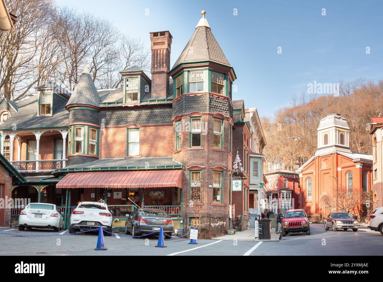 Jim Thorpe, PA - December 14, 2024: View of historic downtown Jim ...