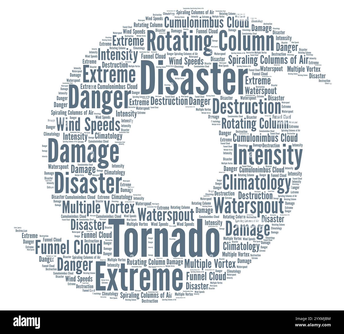 Tornado word cloud concept illustration Stock Photo - Alamy