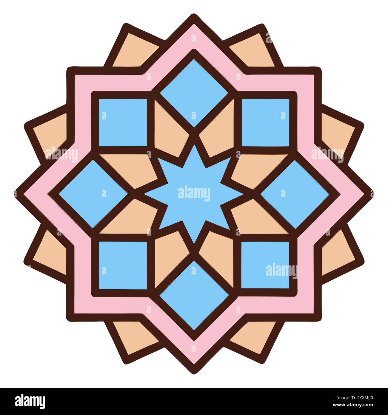 Beautiful Islamic Geometric Pattern - Elegant Arabic Star Design for ...