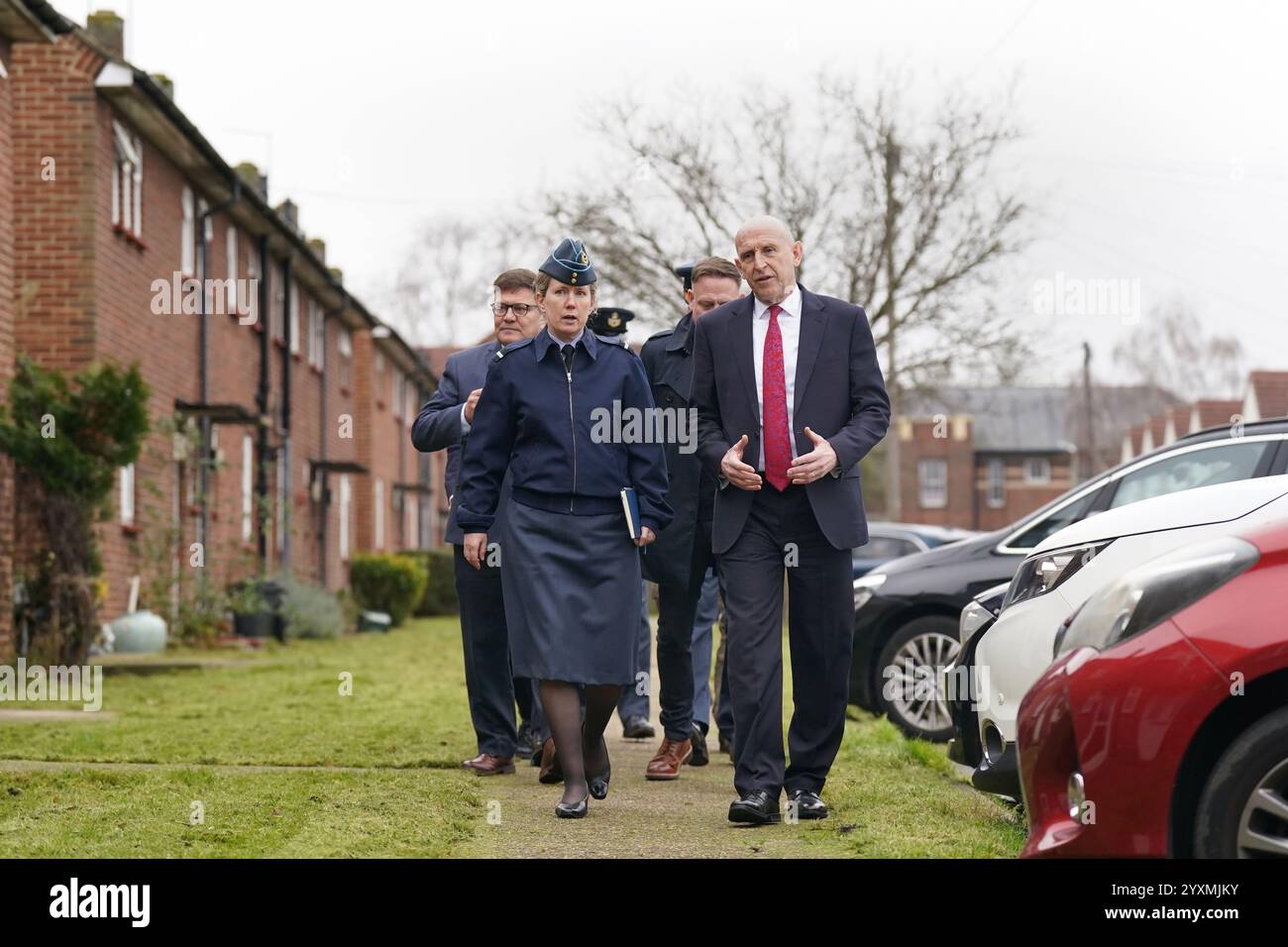 Defence Secretary John Healey during a visit to see military housing ...