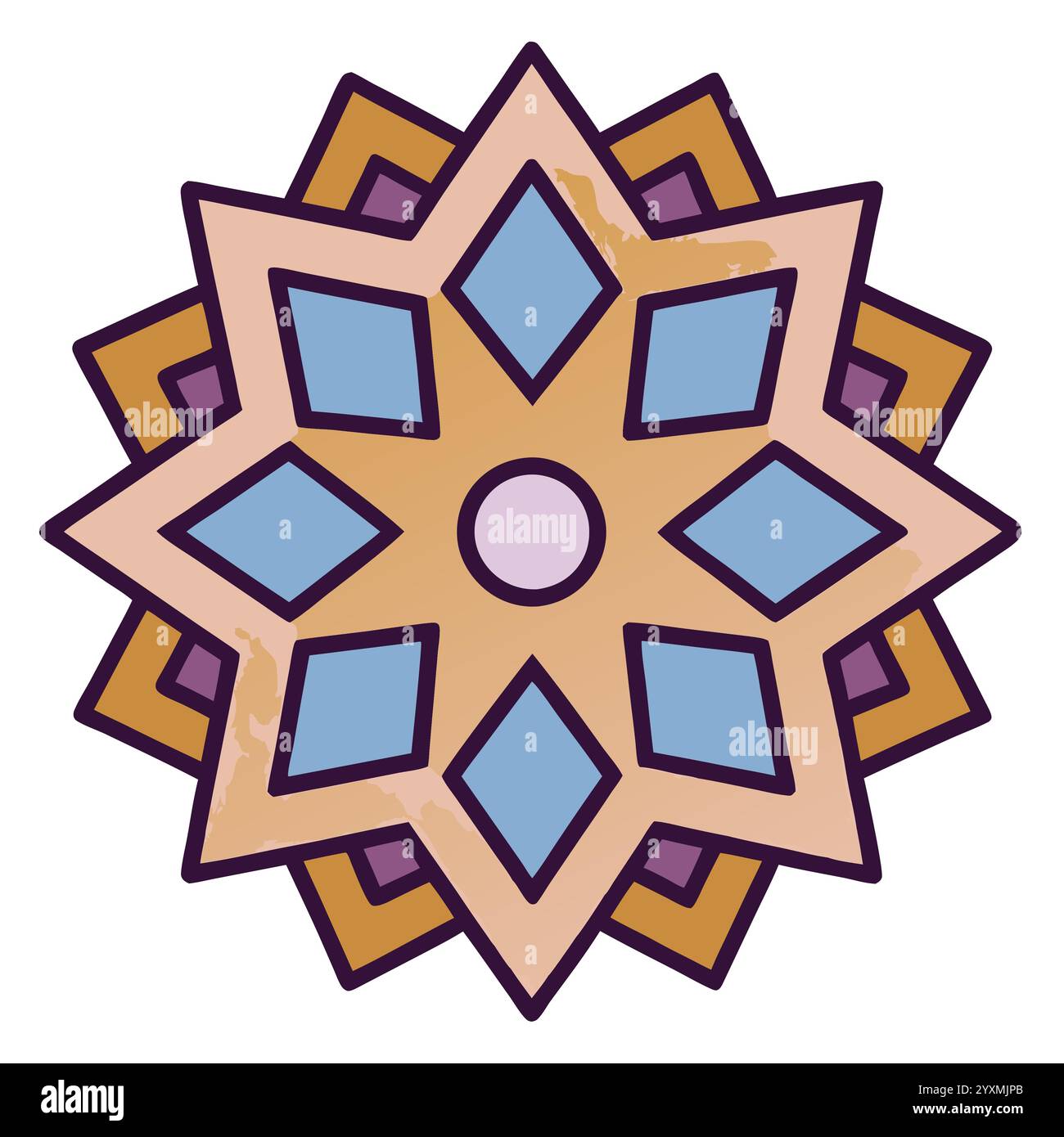 Beautiful Islamic Geometric Pattern - Elegant Arabic Star Design for ...