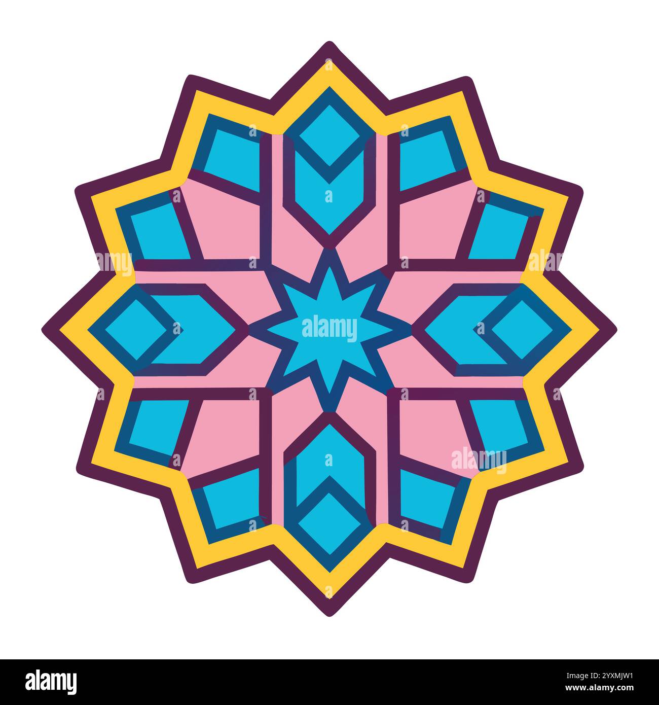 Beautiful Islamic Geometric Pattern - Elegant Arabic Star Design for ...