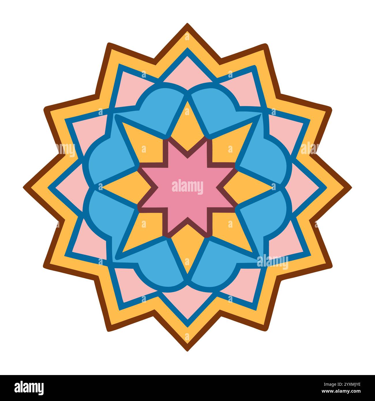 Beautiful Islamic Geometric Pattern - Elegant Arabic Star Design for ...