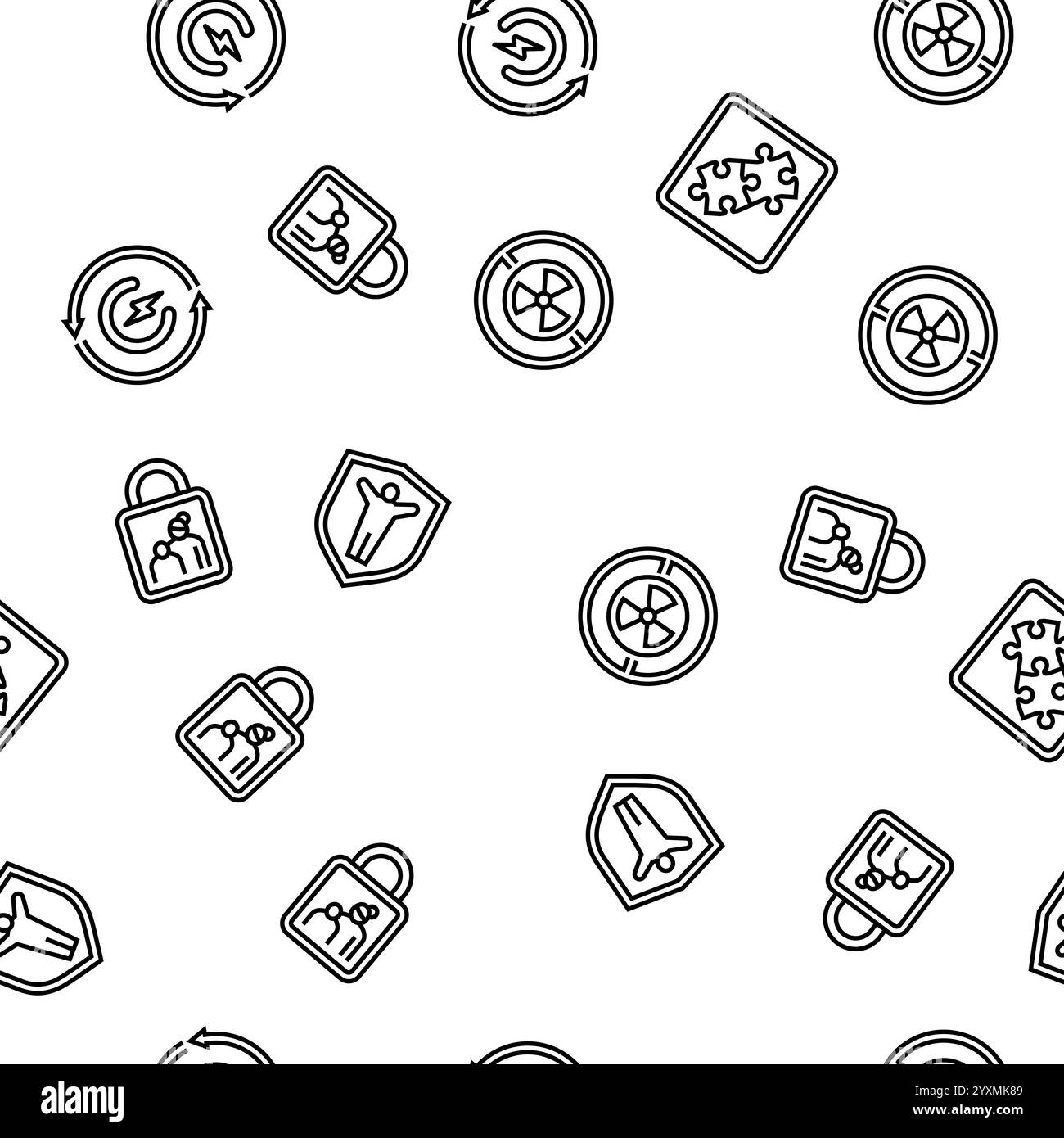 product caution label warning seamless pattern vector Stock Vector ...