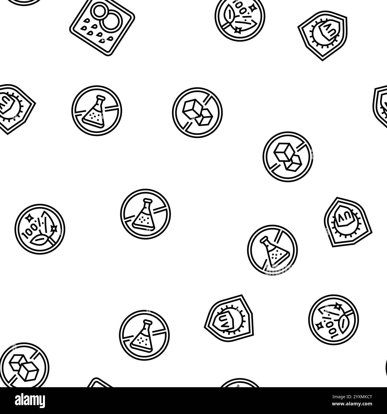 product caution label warning seamless pattern vector Stock Vector ...