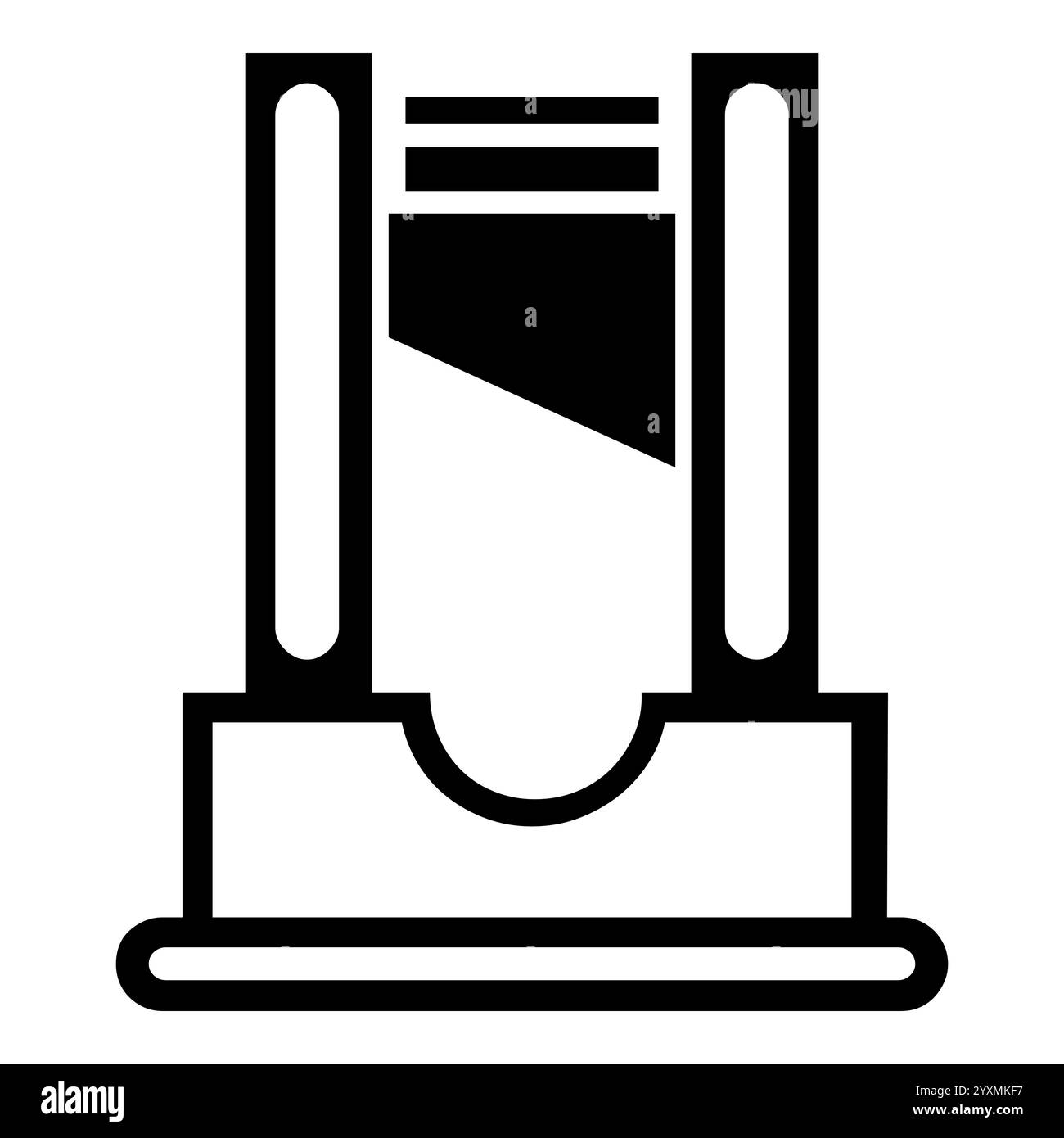 Guillotine symbol icon Stock Photo - Alamy