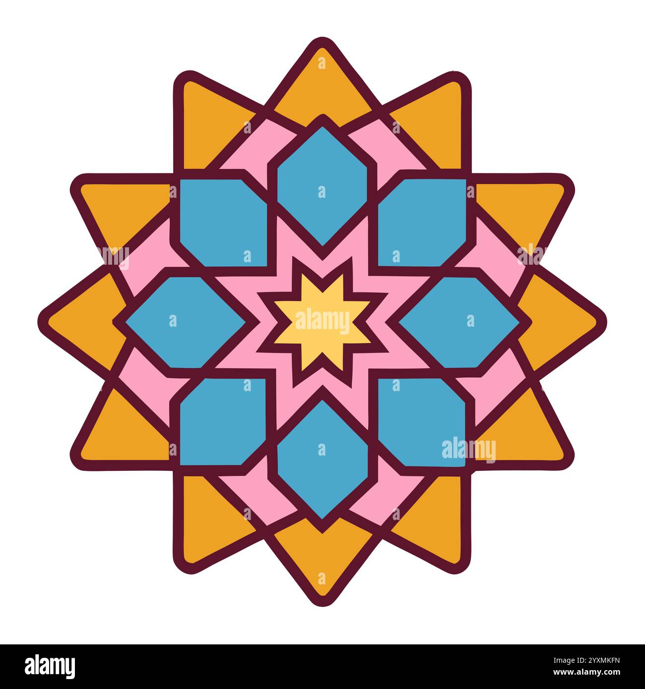 Beautiful Islamic Geometric Pattern - Elegant Arabic Star Design for ...