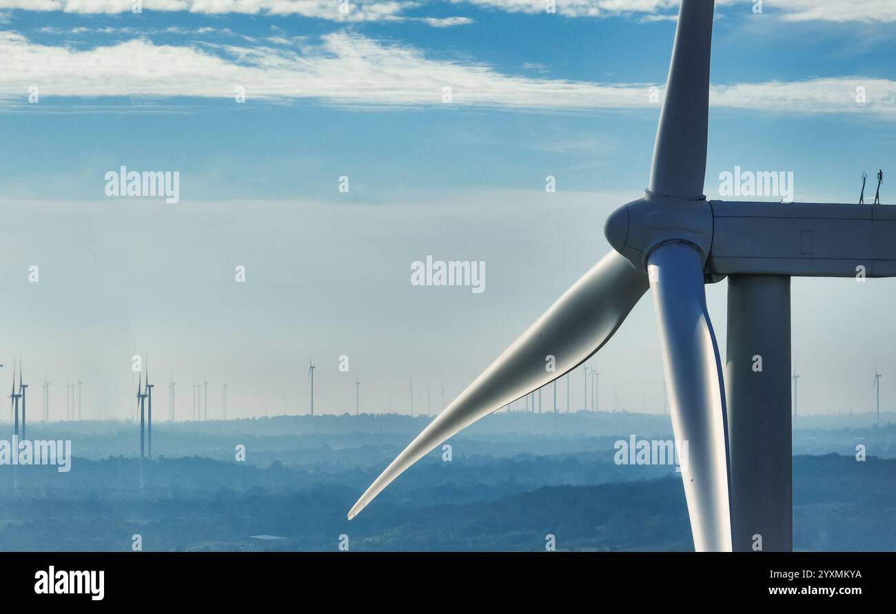 Wind energy. Wind power. Sustainable, renewable energy. Wind turbines ...