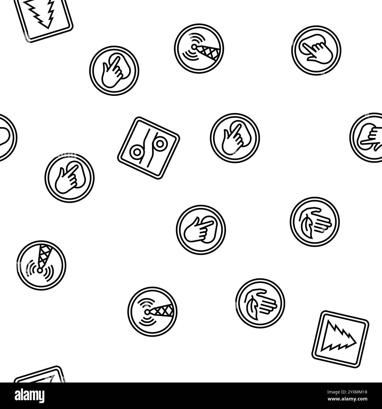 product caution label warning seamless pattern vector Stock Vector ...