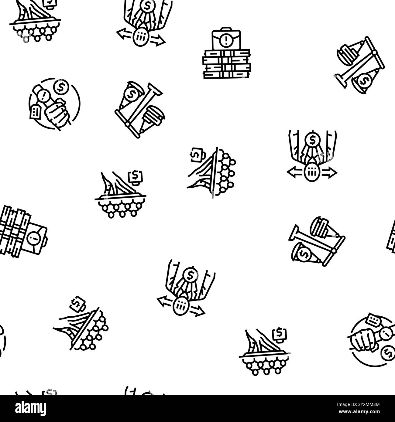 corruption money business cash seamless pattern vector Stock Vector ...