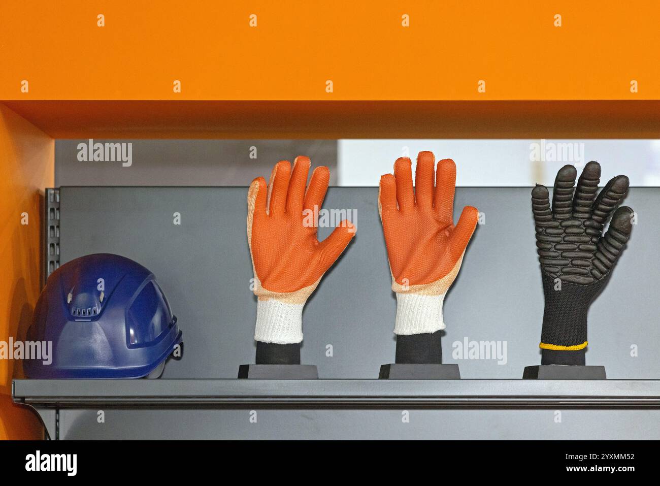 Heavy Duty Safety Work Gloves and Helmet Personal Protective Equipment ...