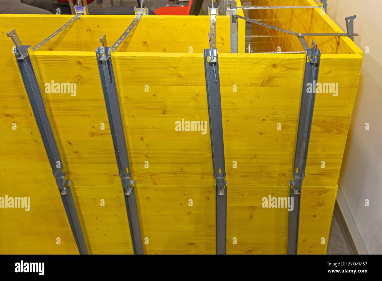 Timber Formwork With Metal Frame for Concrete Construction Site Stock ...