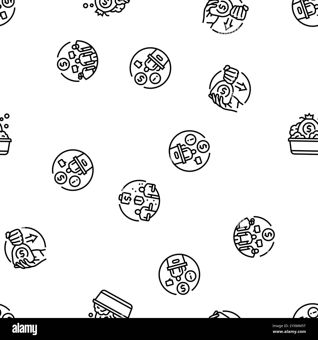 corruption money business cash seamless pattern vector Stock Vector ...