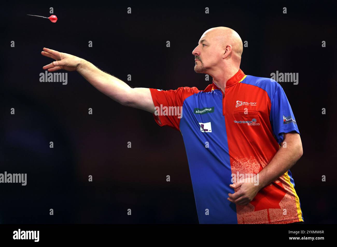Jim Long in action during the first round match against James Hurrell ...