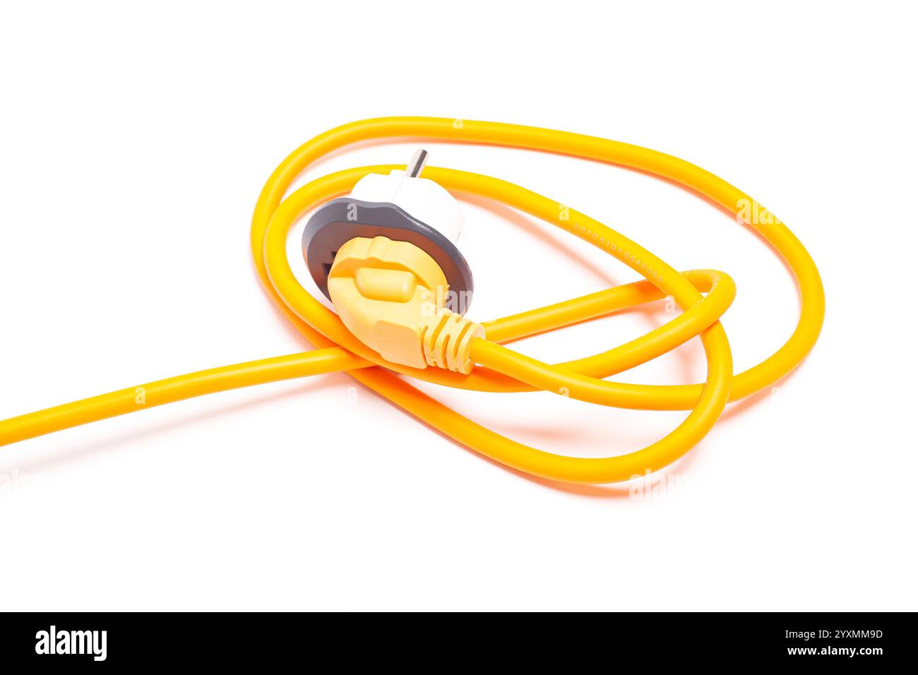 Three pin power plug isolated on white Stock Photo - Alamy