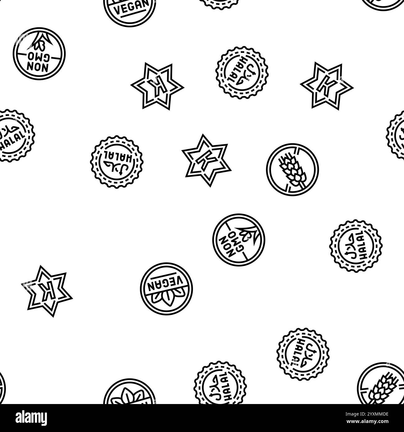 product caution label warning seamless pattern vector Stock Vector ...