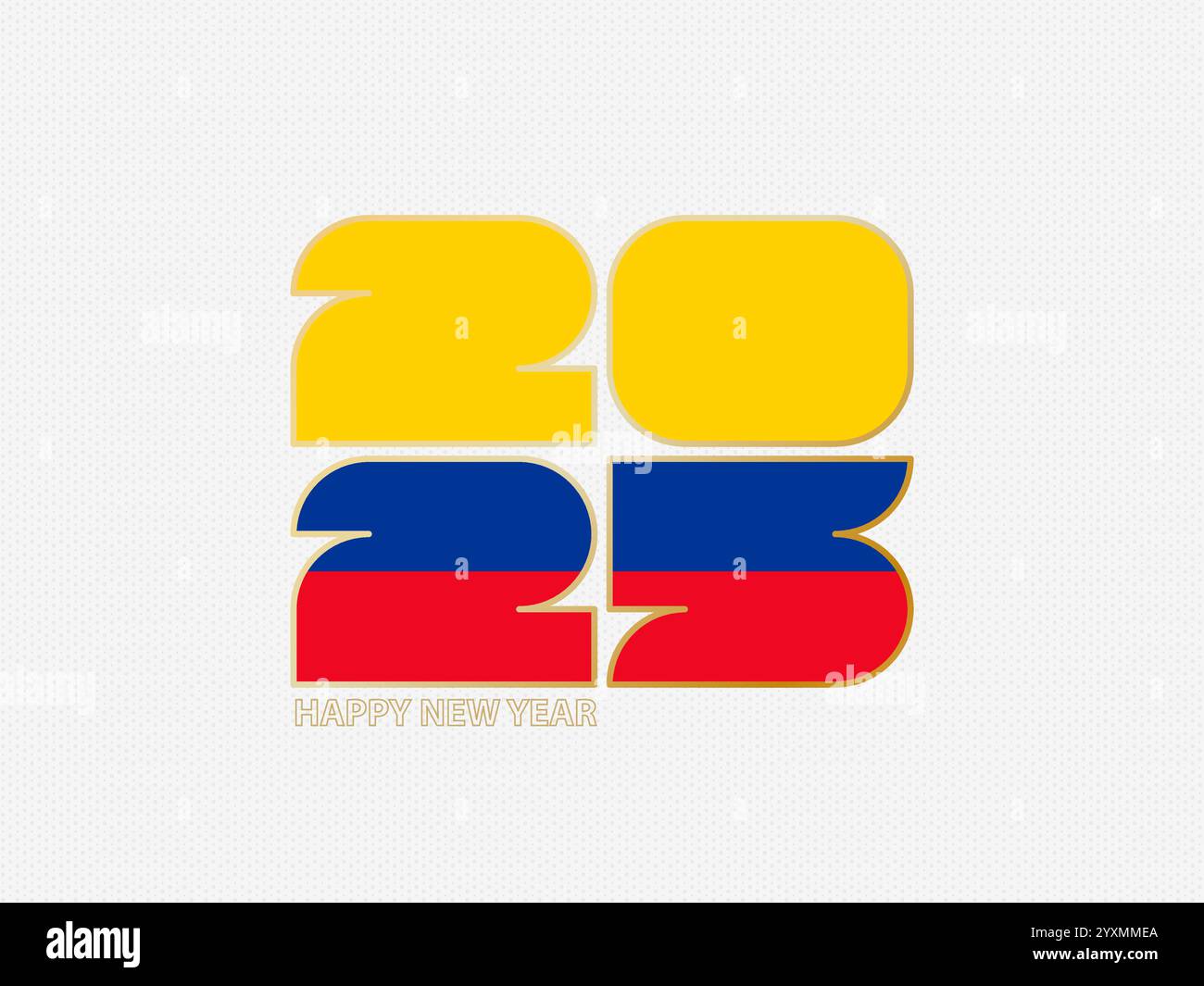 Abstract numbers 2025 with flag of Colombia. Vector illustration Stock ...