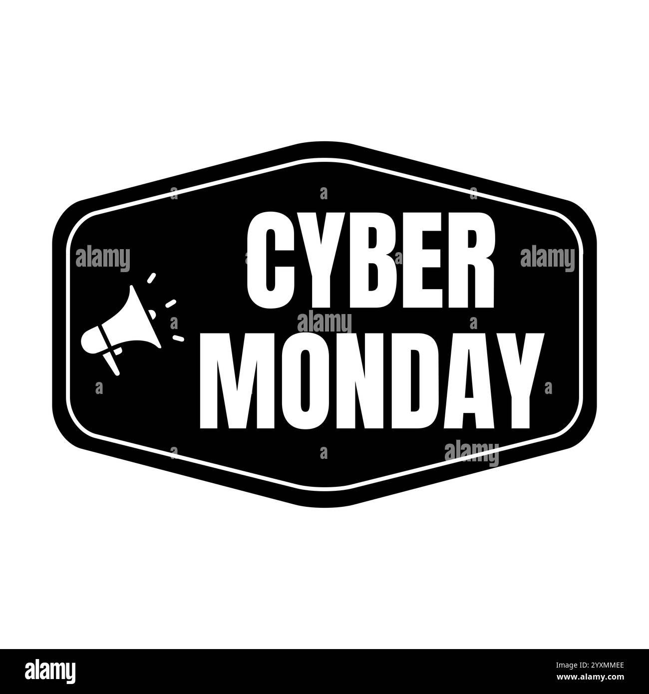 Cyber monday on computer Black and White Stock Photos & Images - Alamy