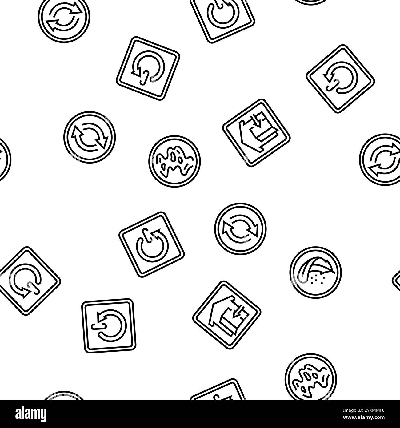 product caution label warning seamless pattern vector Stock Vector ...