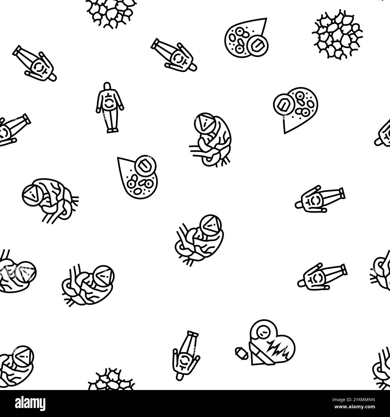 obesity overweight fat obese seamless pattern vector Stock Vector Image ...