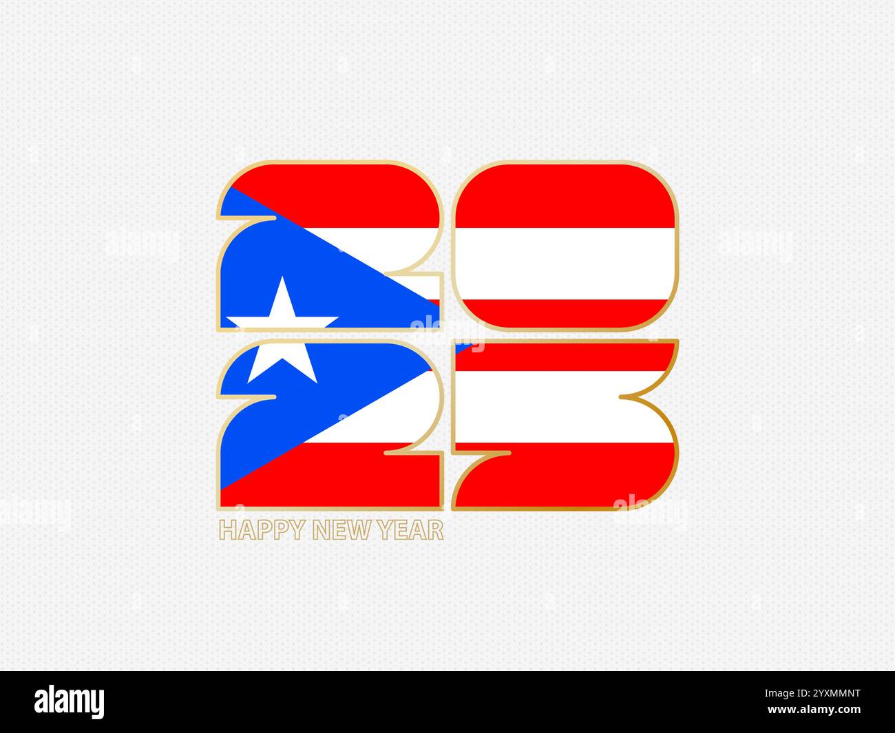 Abstract numbers 2025 with flag of Puerto Rico. Vector illustration Stock Vector Image & Art - Alamy