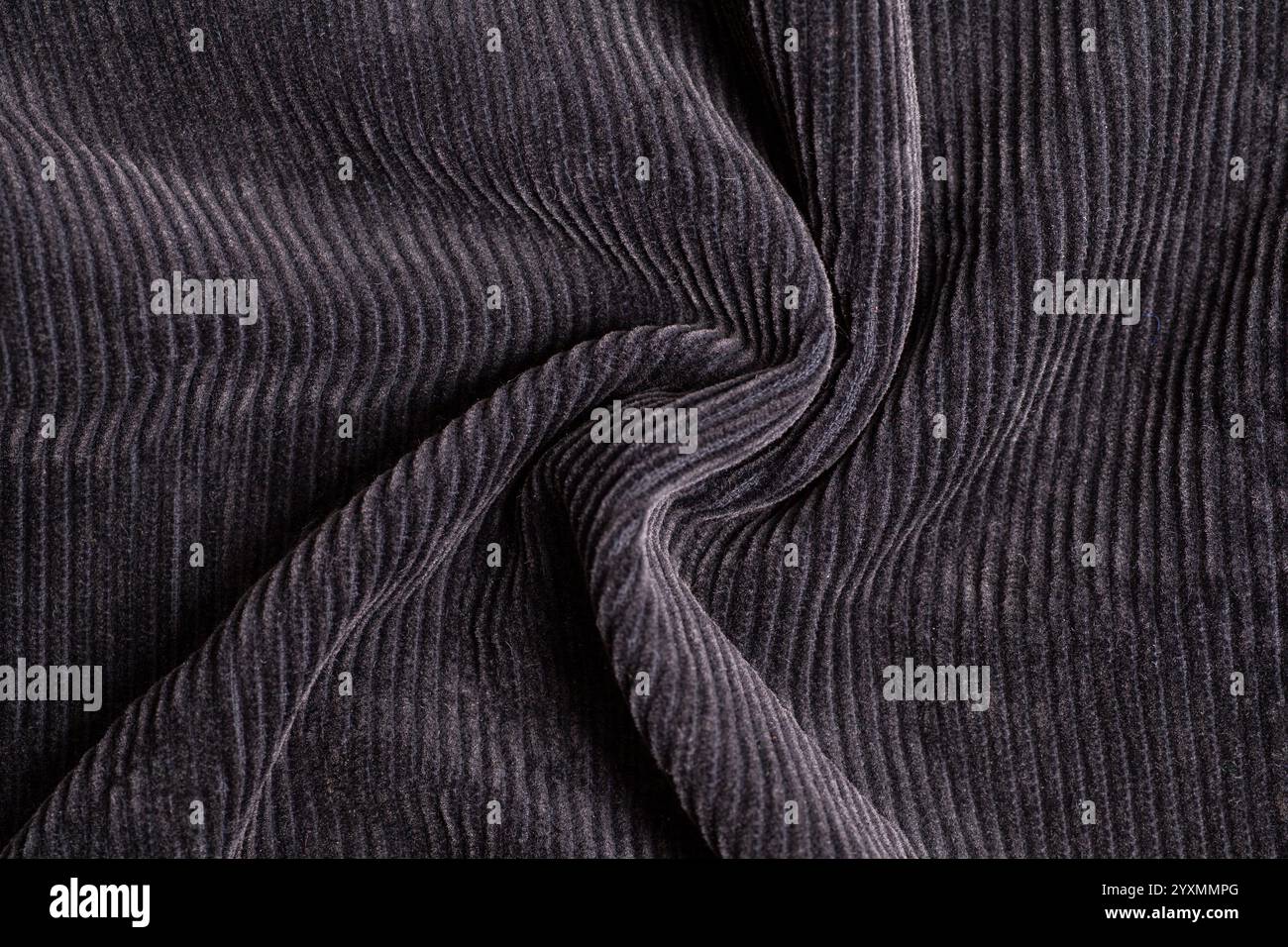 Black ribbed corduroy texture background Stock Photo - Alamy
