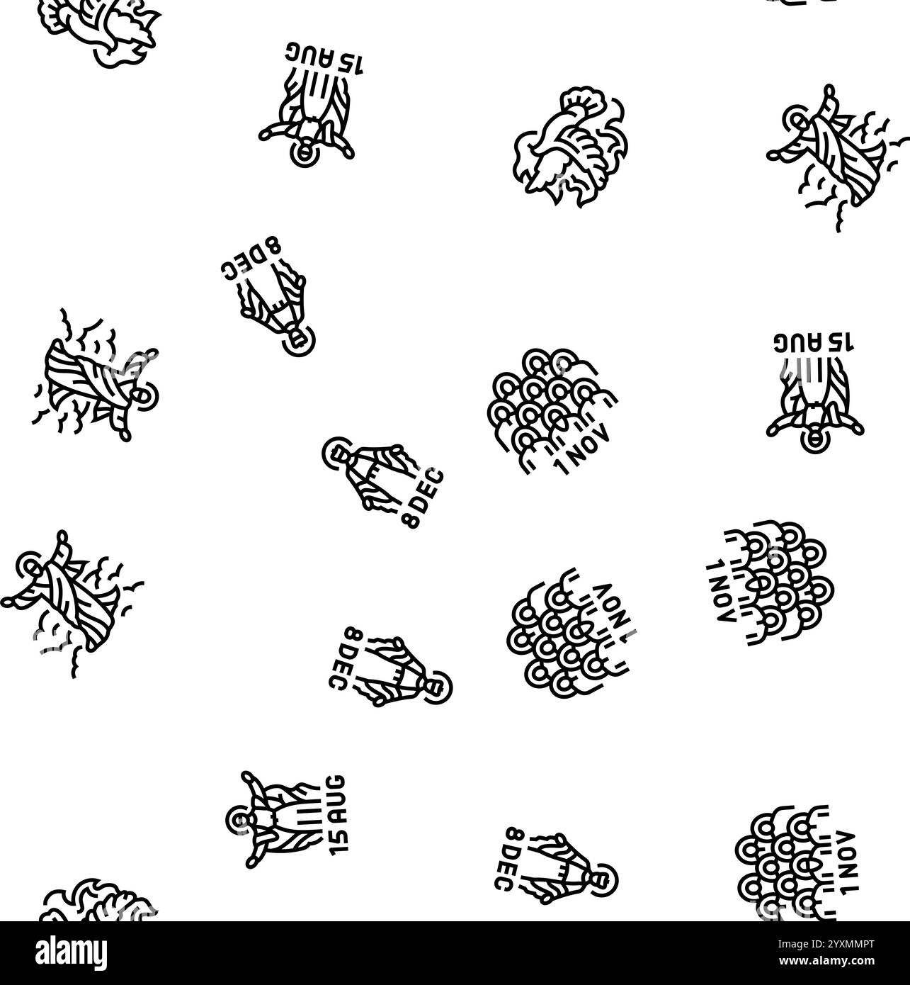 Catholic Holidays Church Easter Seamless Pattern Vector Stock Vector Image And Art Alamy 