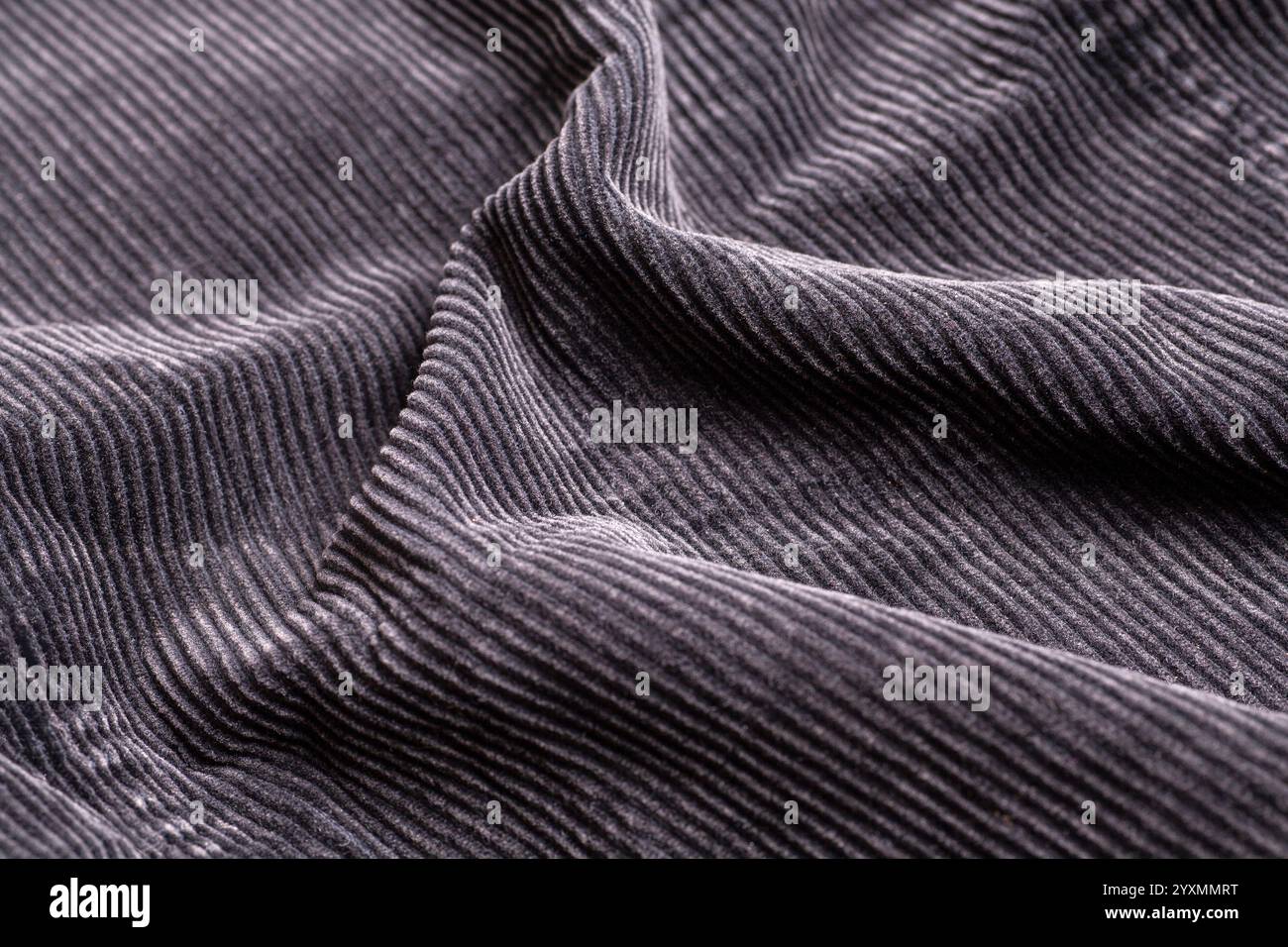 Black ribbed corduroy texture background Stock Photo - Alamy