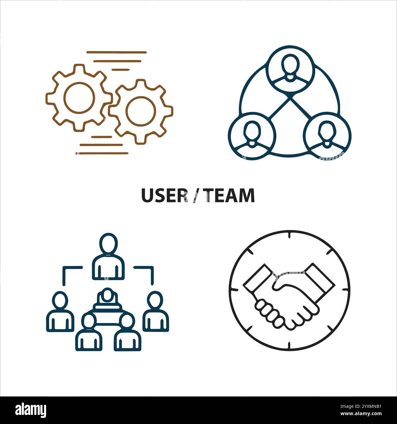 Team icons Stock Vector Images - Alamy