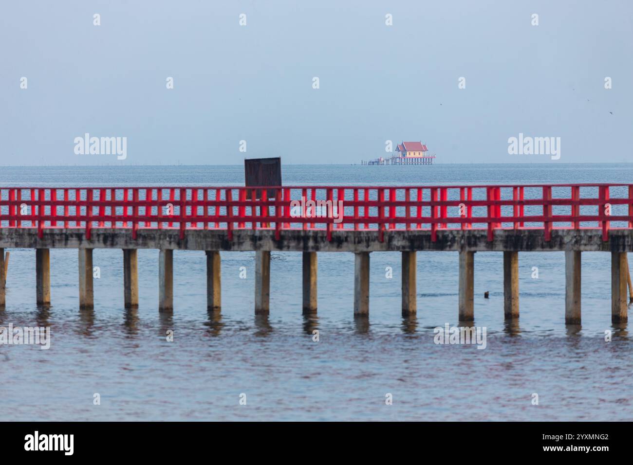 Red Bridge is A 700-meter long red wooden bridge, Samut Sakhon, dolphin ...