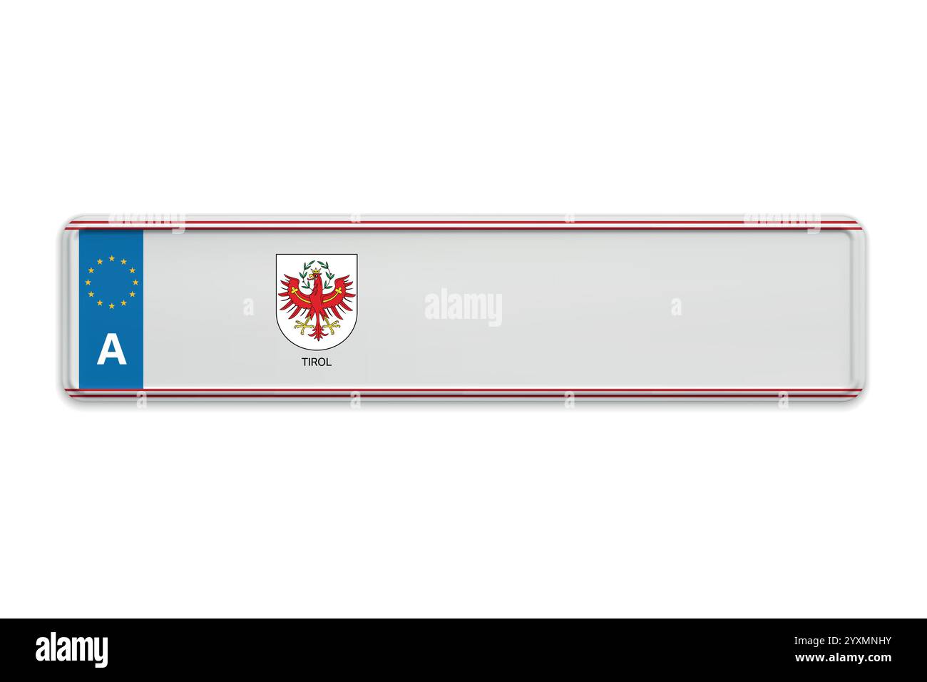 Car number plate of Austria. Vehicle registration license of Austrian ...