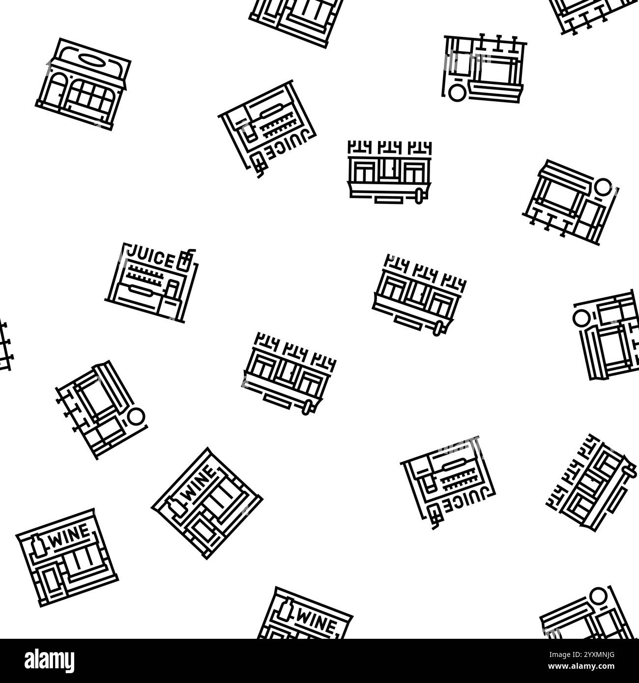 street cafe food burger festival seamless pattern vector Stock Vector Image & Art - Alamy