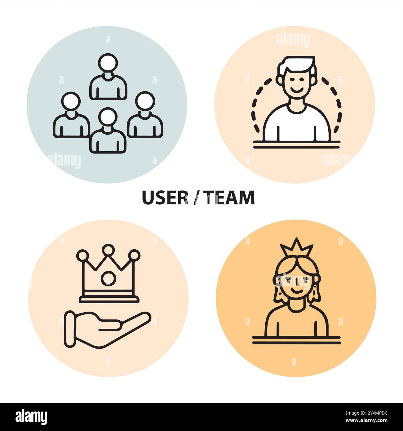 Team icons Stock Vector Images - Alamy