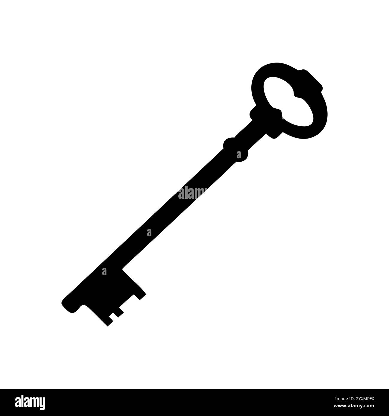 Ornate antique key graphic design, Old key vector house icon logo. Old ...