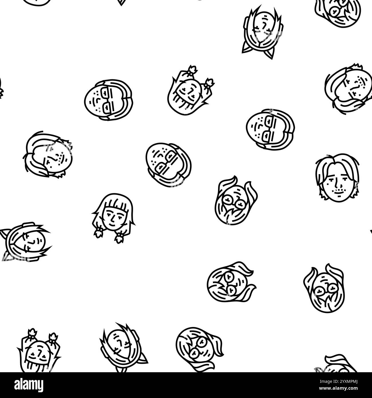 otaku anime manga eyes seamless pattern vector Stock Vector Image & Art ...