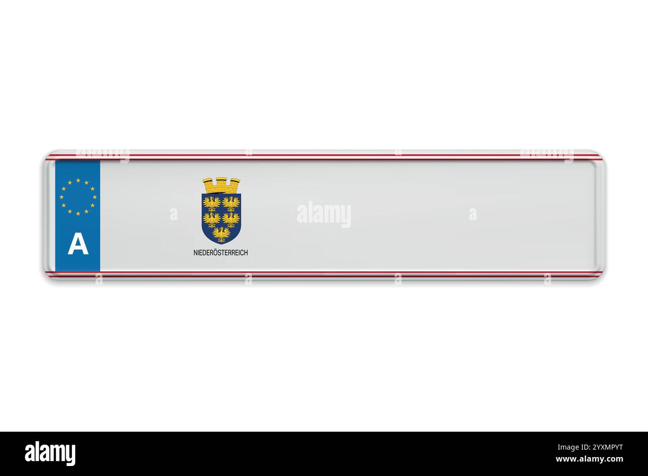 Car number plate of Austria. Vehicle registration license of Austrian ...