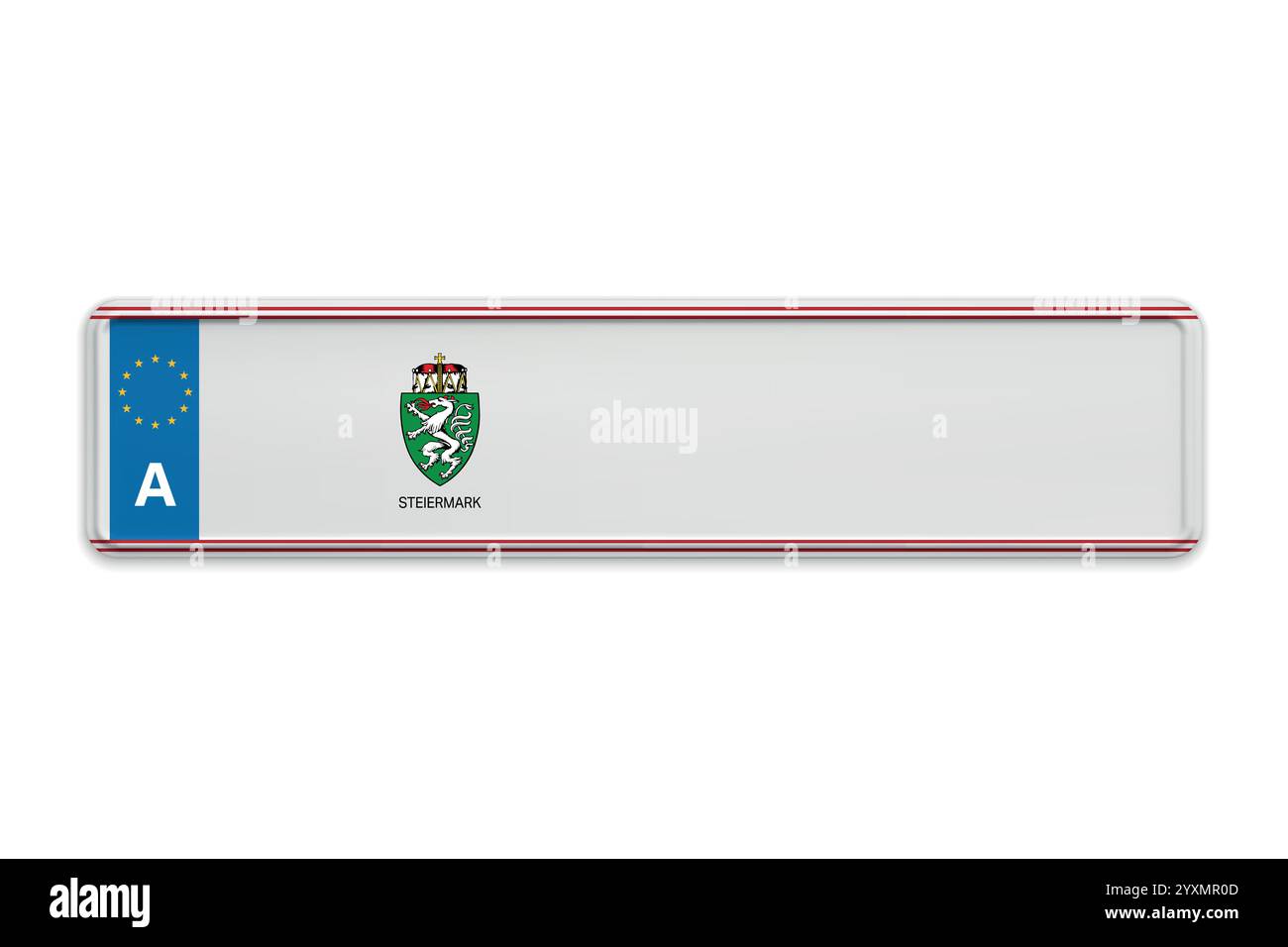 Car number plate of Austria. Vehicle registration license of Austrian ...