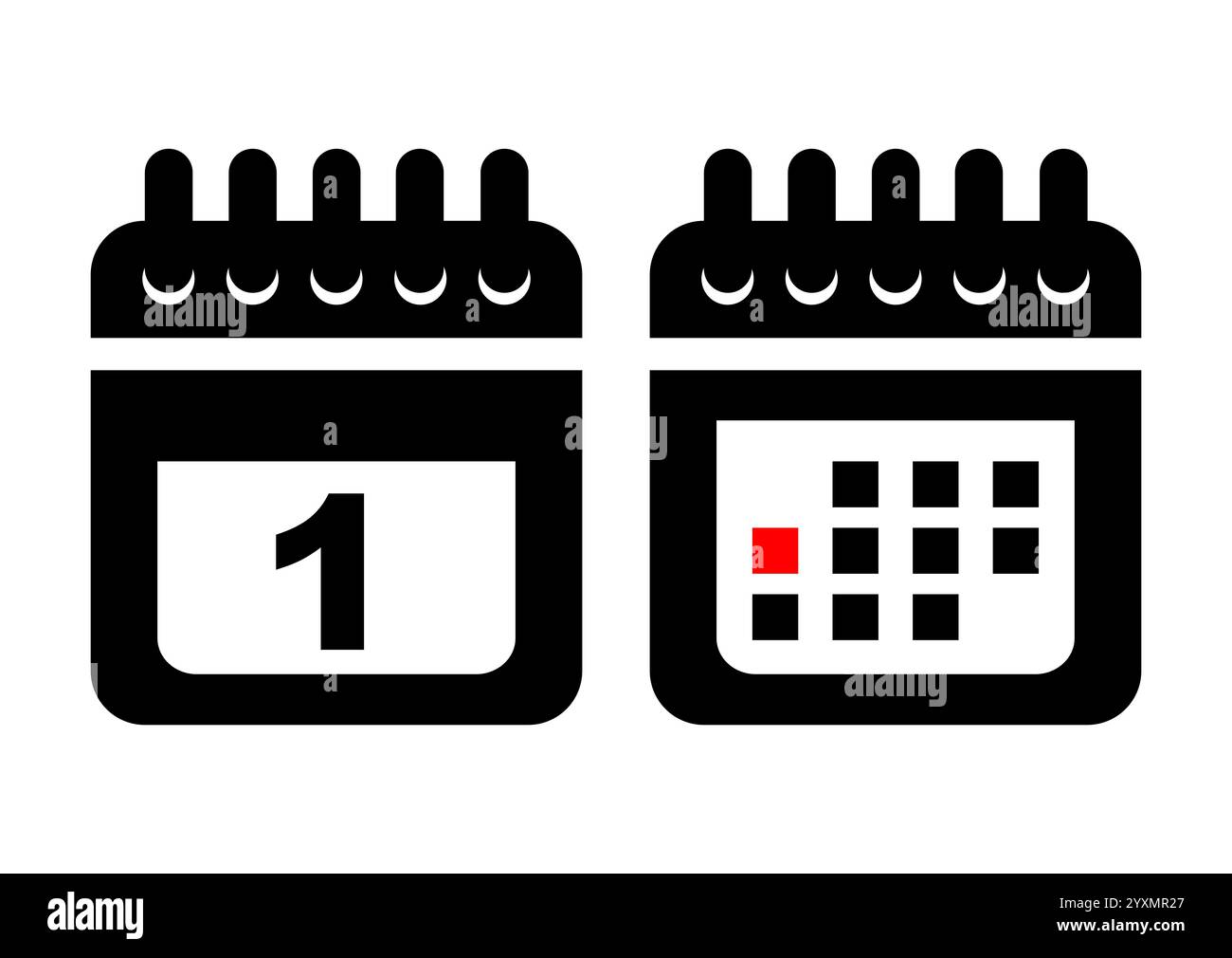 Calendar icon featuring date display for monthly planning and ...