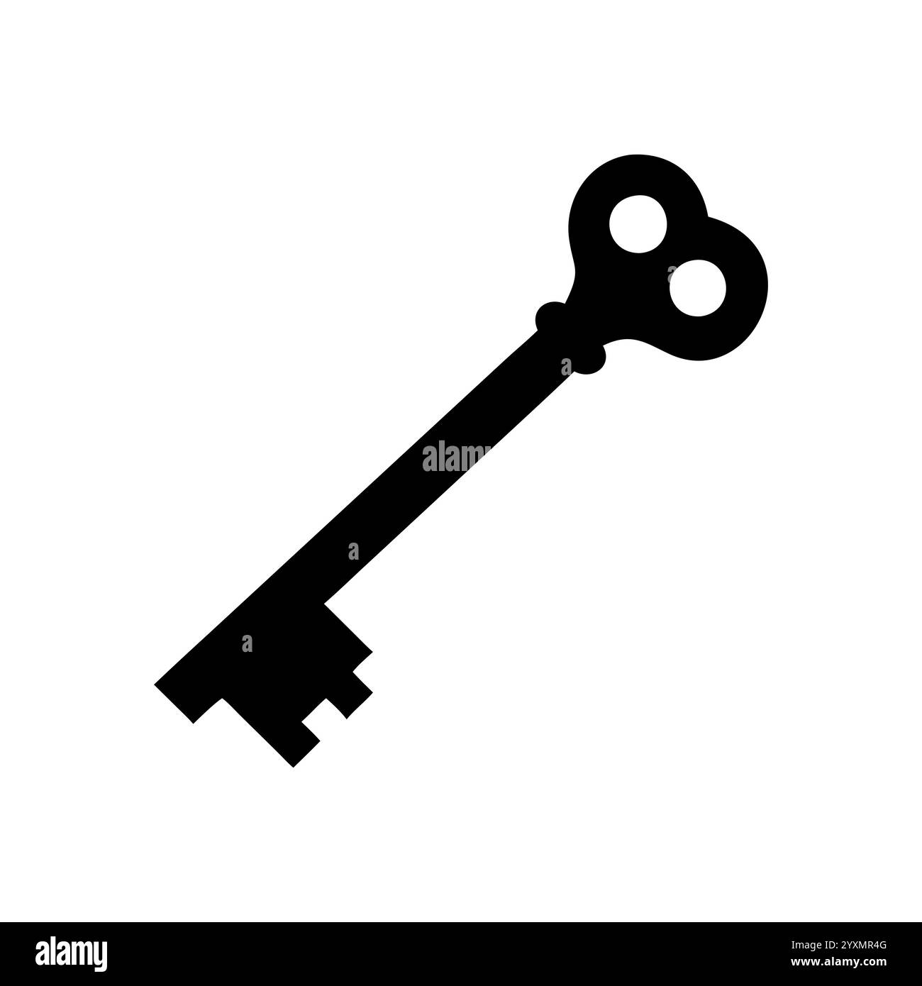 Ornate antique key graphic design, Old key vector house icon logo. Old ...