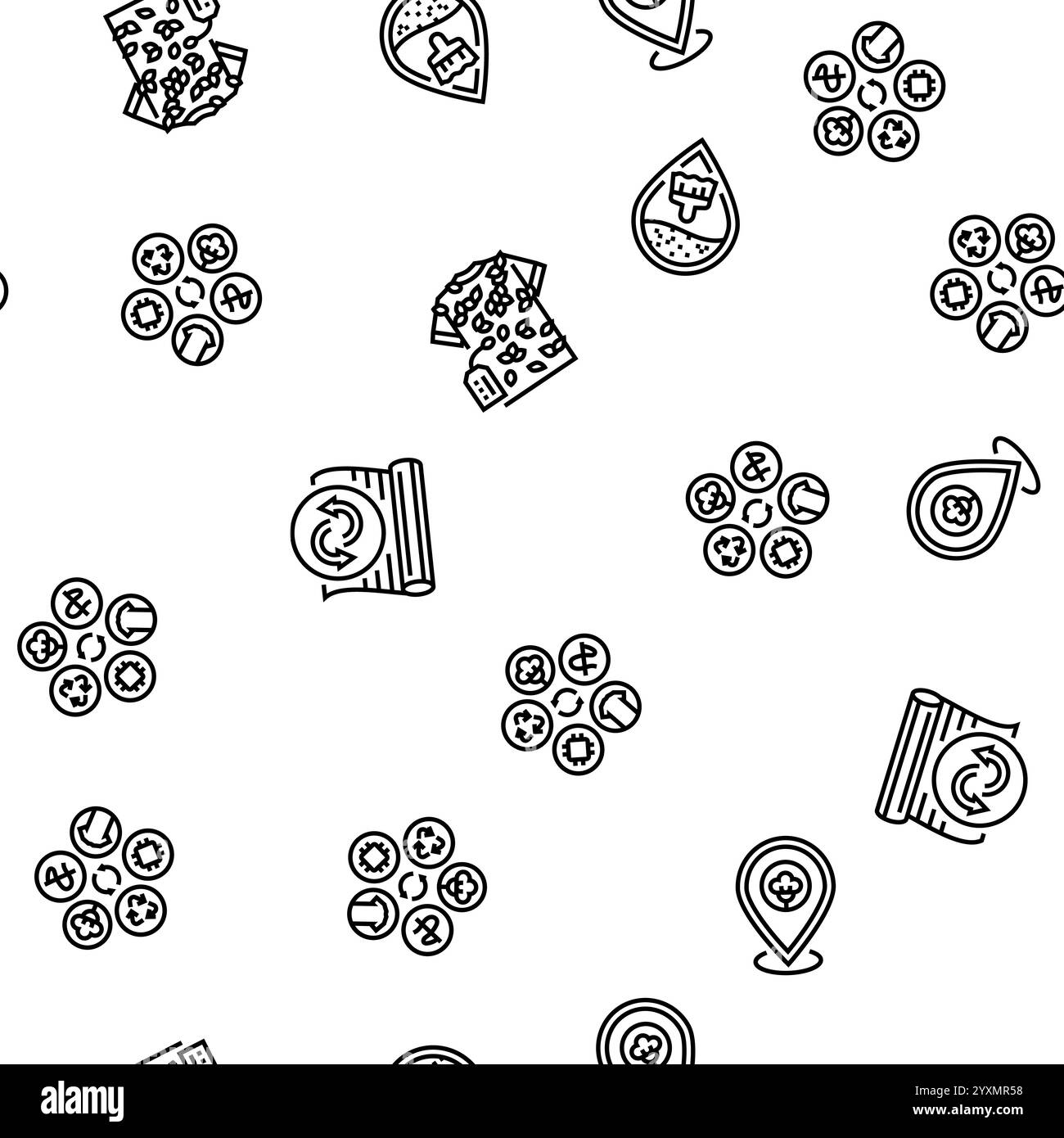 sustainable fashion textile eco seamless pattern vector Stock Vector ...