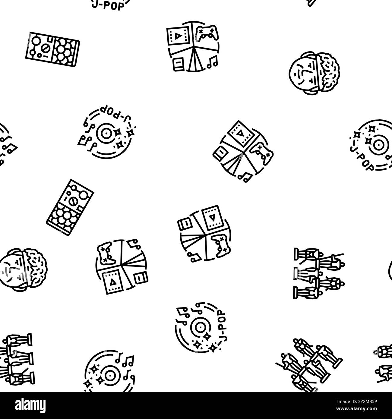 otaku anime manga eyes seamless pattern vector Stock Vector Image & Art ...