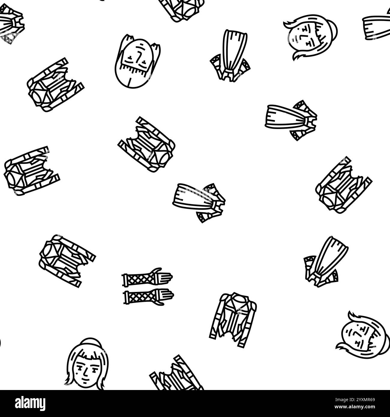 goth subculture punk gothic y2k seamless pattern vector Stock Vector ...