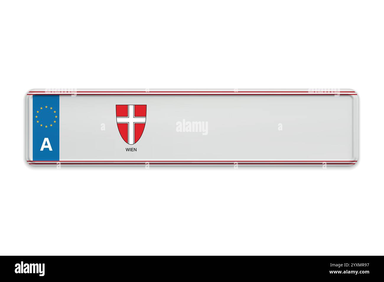 Car number plate of Austria. Vehicle registration license of Austrian ...