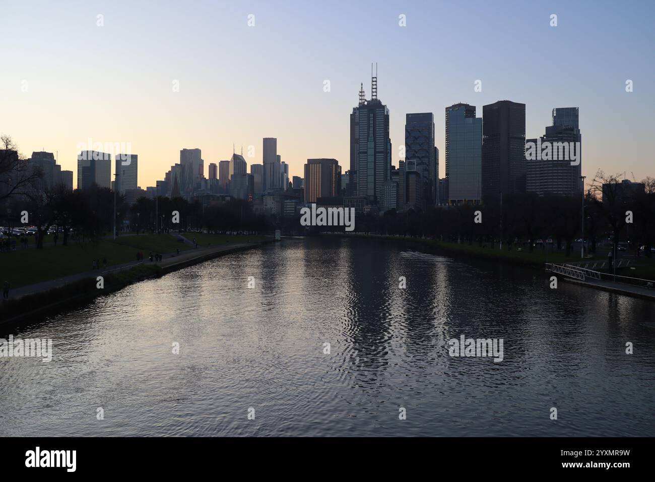 Melbourne, Victoria, Australia - August 8, 2023: Panorama of downtown ...