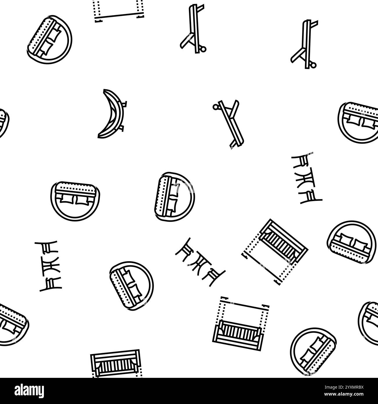 outdoor furniture patio garden seamless pattern vector Stock Vector Image & Art - Alamy