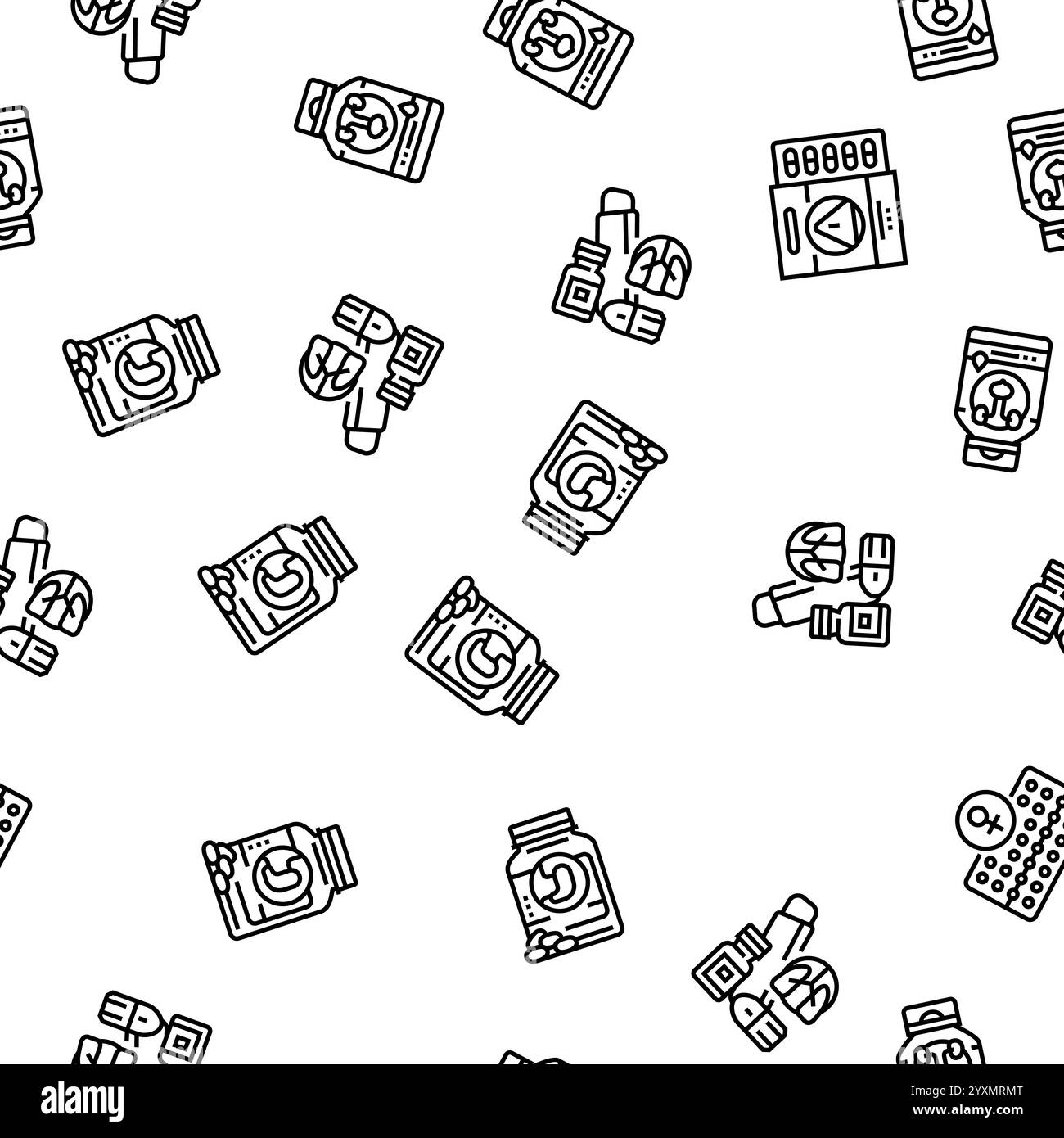medicines pharmacy health medical seamless pattern vector Stock Vector ...