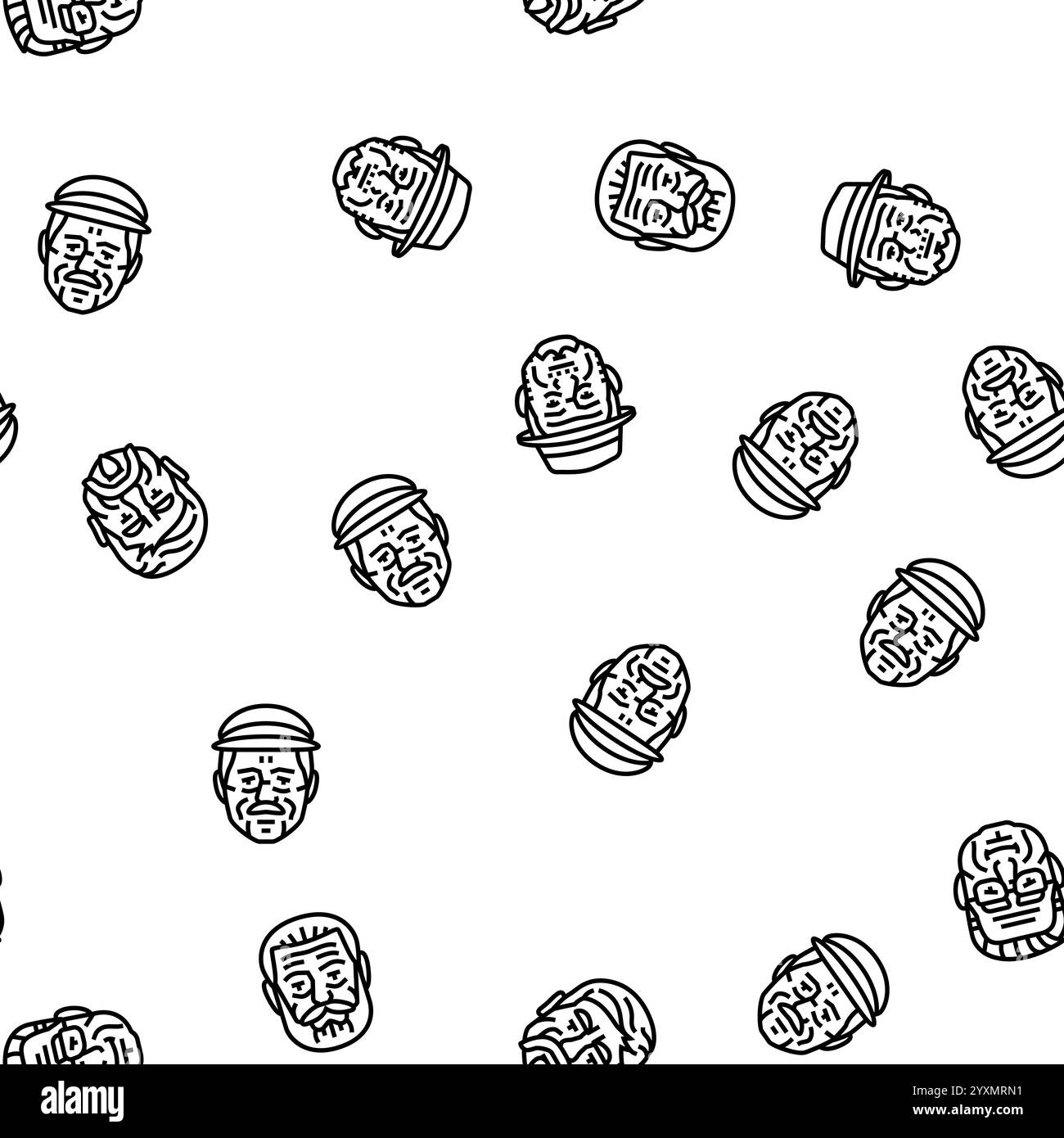 old people senior happy mature seamless pattern vector Stock Vector ...