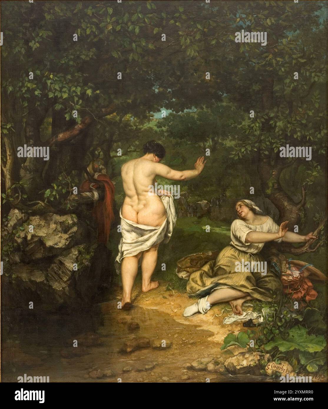 The Bathers is an oil-on-canvas painting by the French artist Gustave Courbet Stock Photo - Alamy