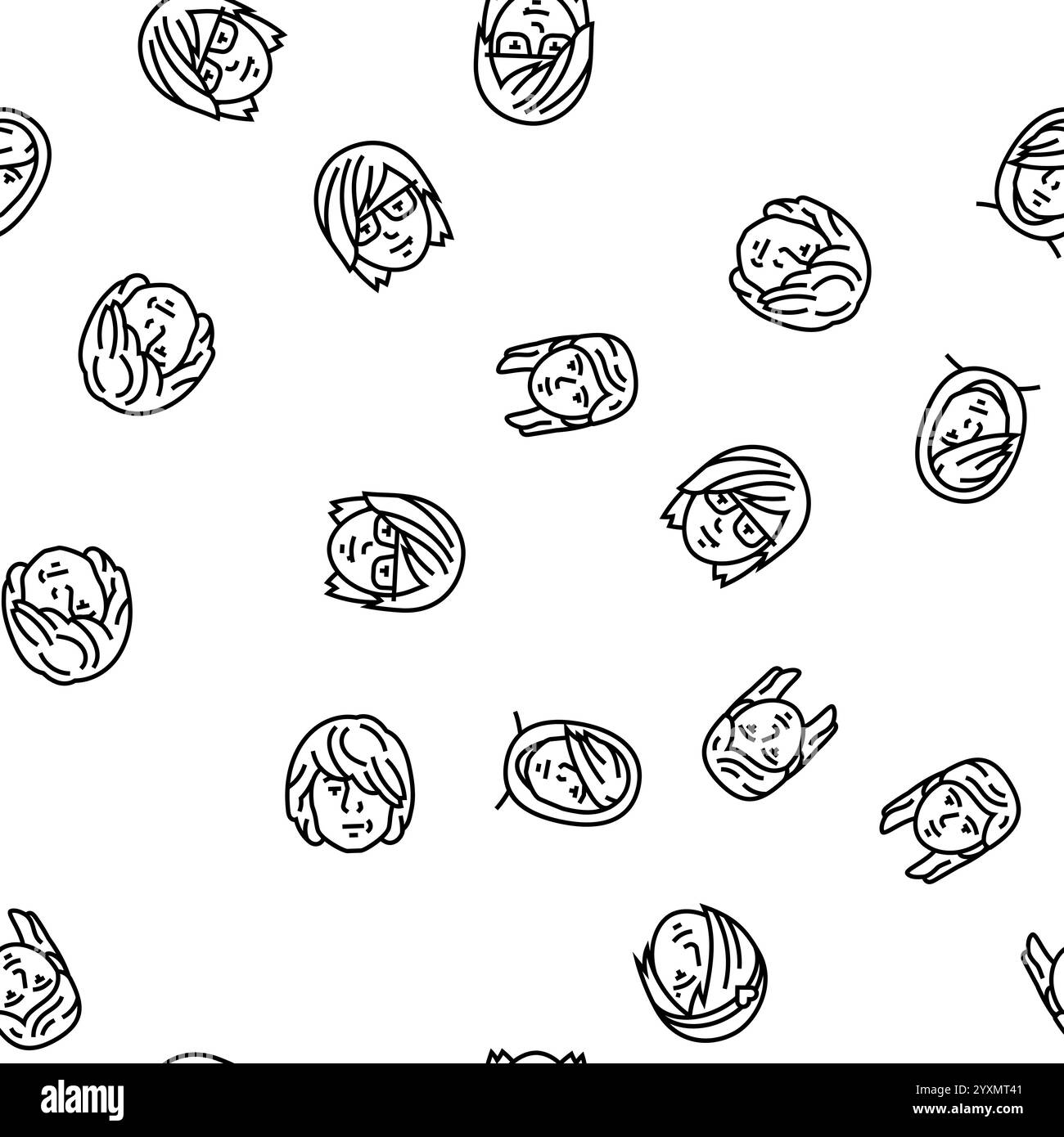 emo punk rock tattoo cute seamless pattern vector Stock Vector Image ...