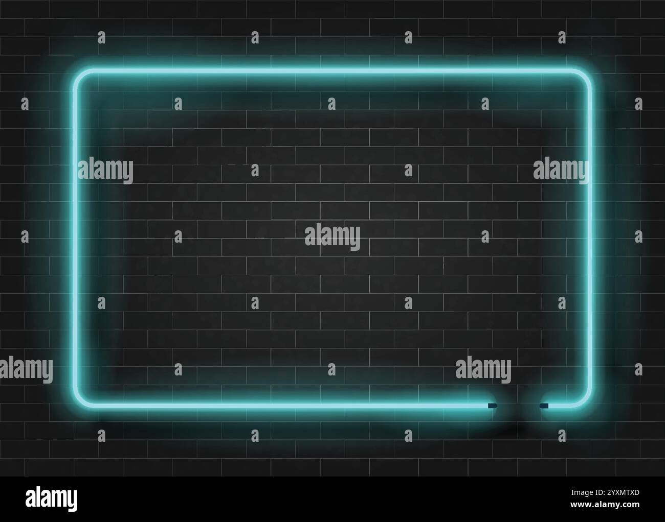 Neon blue glowing rectangle Stock Vector Images - Alamy